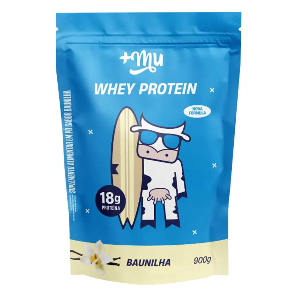 Mais Mu - Whey Protein Concentrado Baunilha Refil 900g
