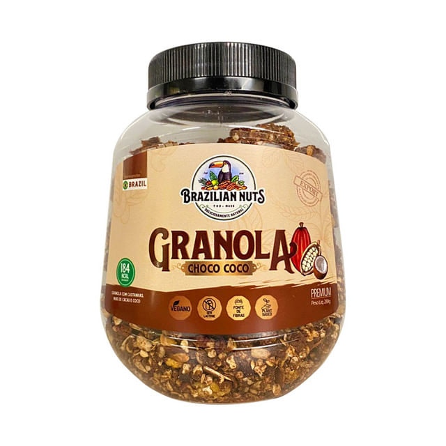 Granola Choco Coco 280g Brazilian Nuts - Emporio Quatro Estrelas