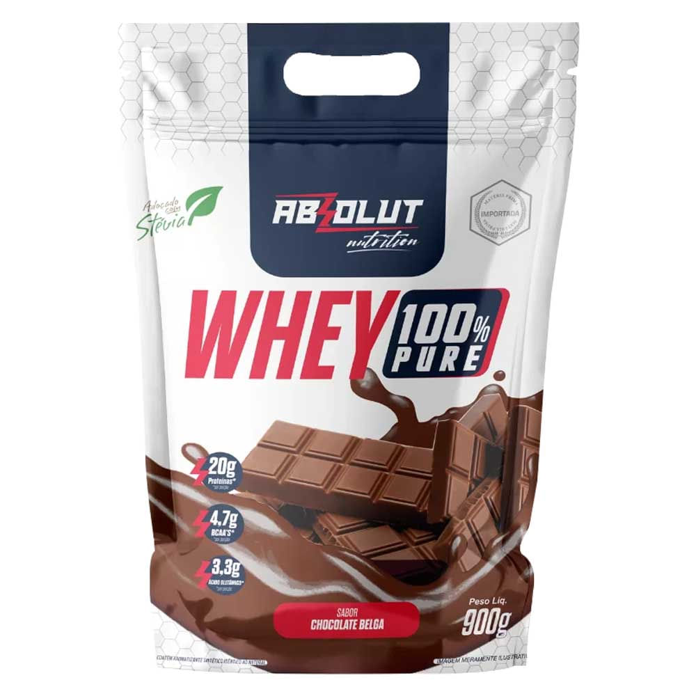 Absolut Nutrition - Whey Protein Concentrado Chocolate Belga 900g