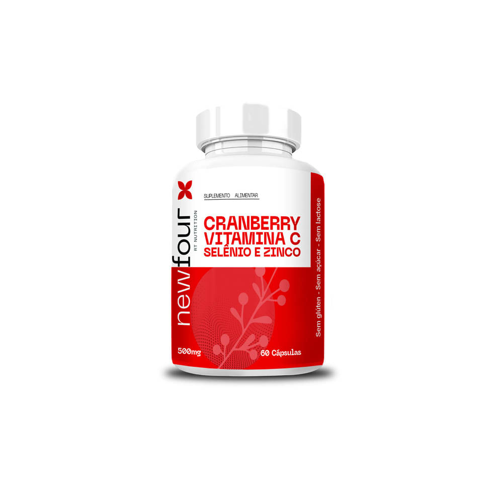 New Four - Cranberry Vitamina C Selênio e Zinco 60 Cápsulas