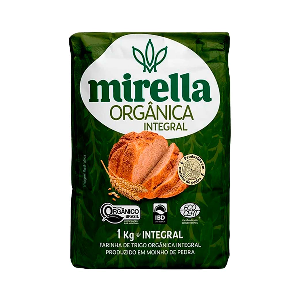 Mirella - Farinha de Trigo Integral Orgânico 1kg
