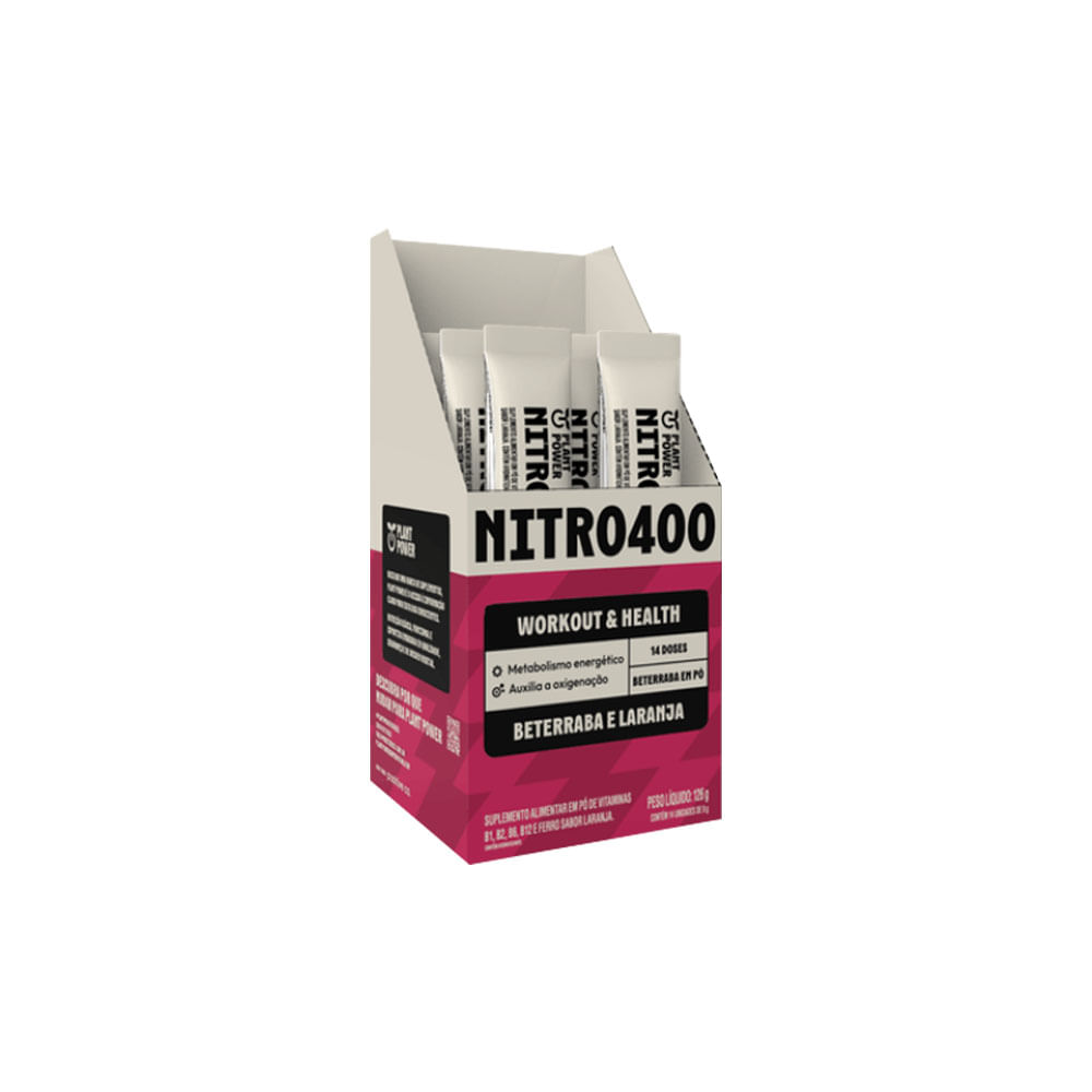 Nitro 400 Beterraba e Laranja 9g Plant Power