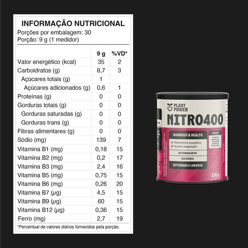 Nitro 400 - Plant Power - Empório Quatro Estrelas