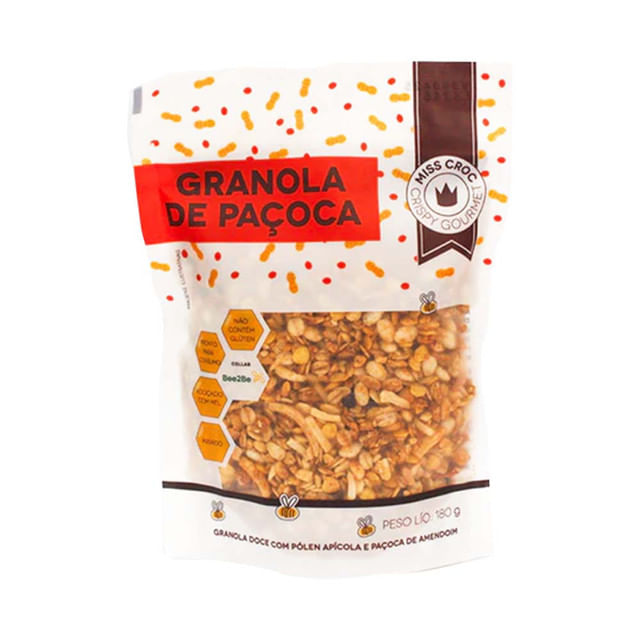 Miss Croc - Granola Doce Sem Glúten Paçoca 180g
