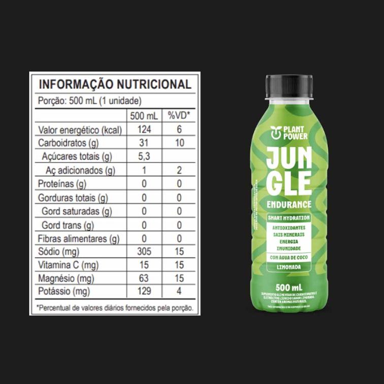 Plant Power - Isotônico Jungle Limonada Endurance 500ml