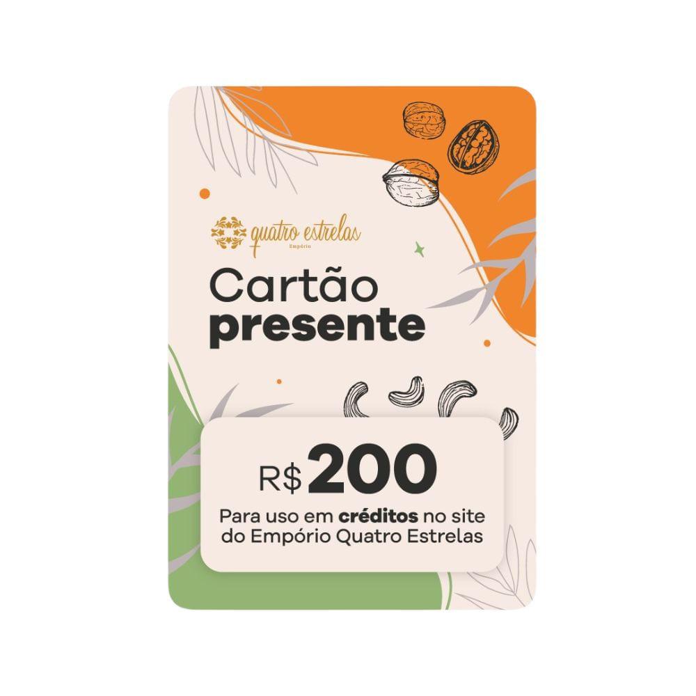 Gift Card 200 Reais — Surpreenda com Grandes Opções