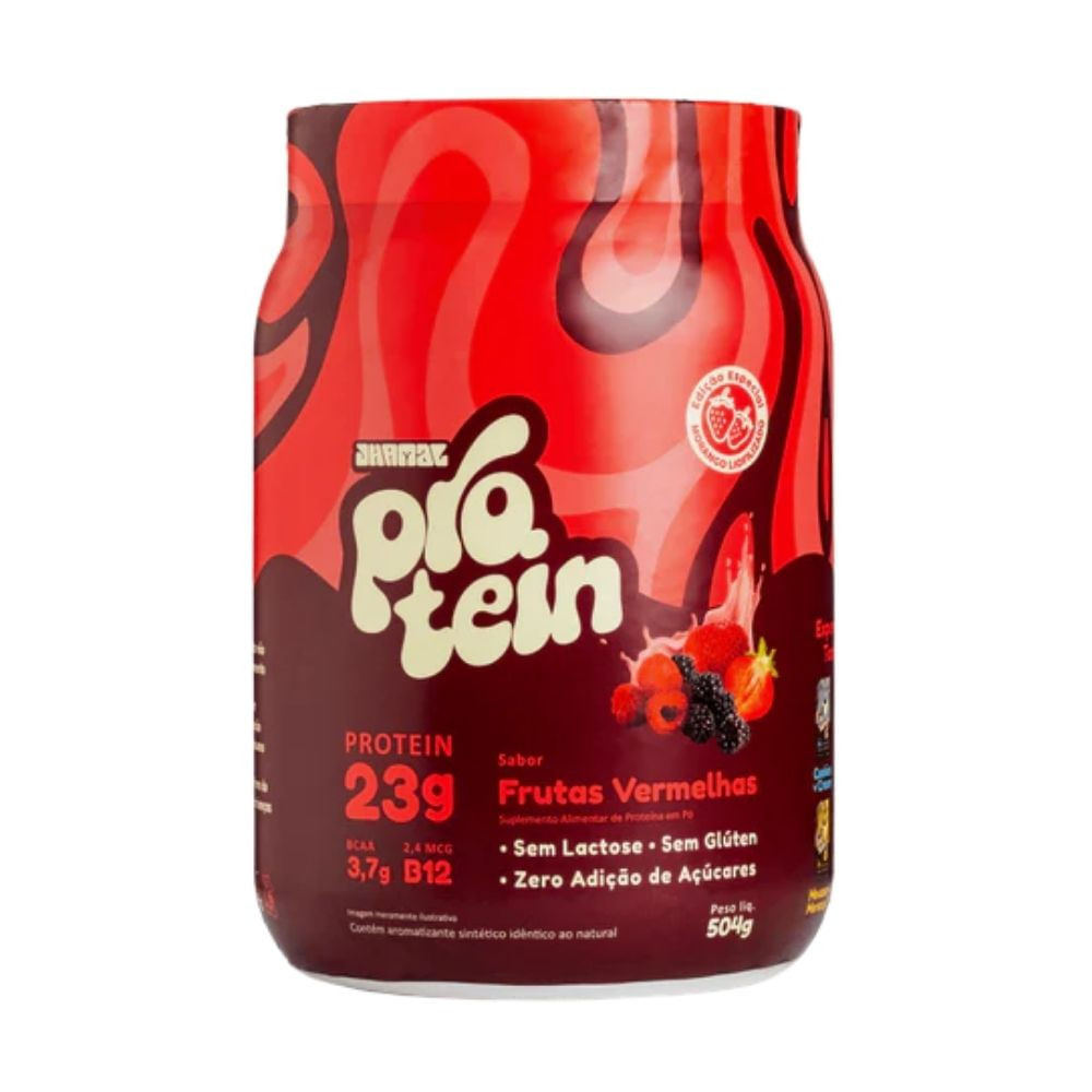 Jhamal - Protein Plant-Based Sabor Frutas Vermelhas 504g