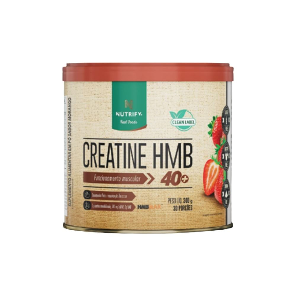 Creatina HMB Nutrify — Sabor Morango 300g