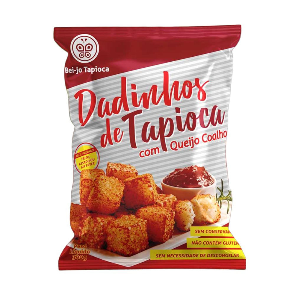 Bei-jo Tapioca — Dadinho de Tapioca com Queijo Coalho 300g