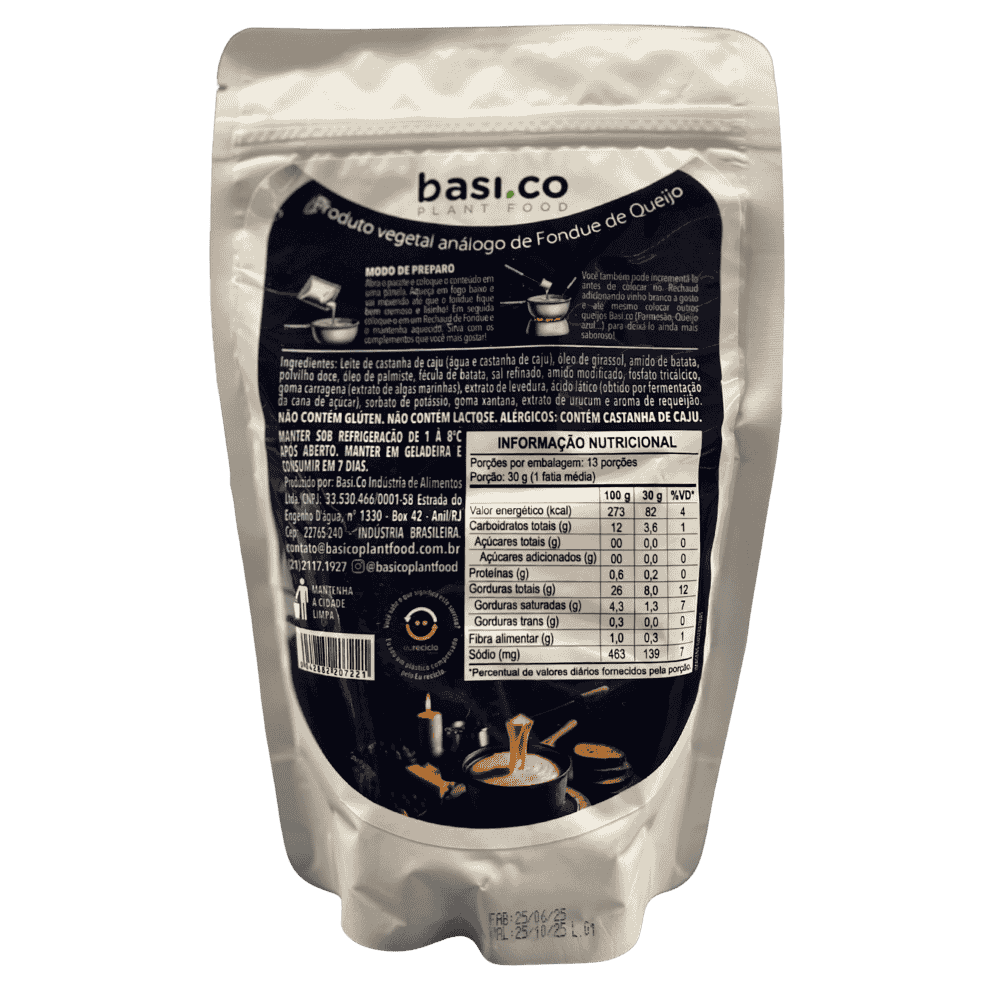 Basi Co -Fondue de queijo Vegetal 400g