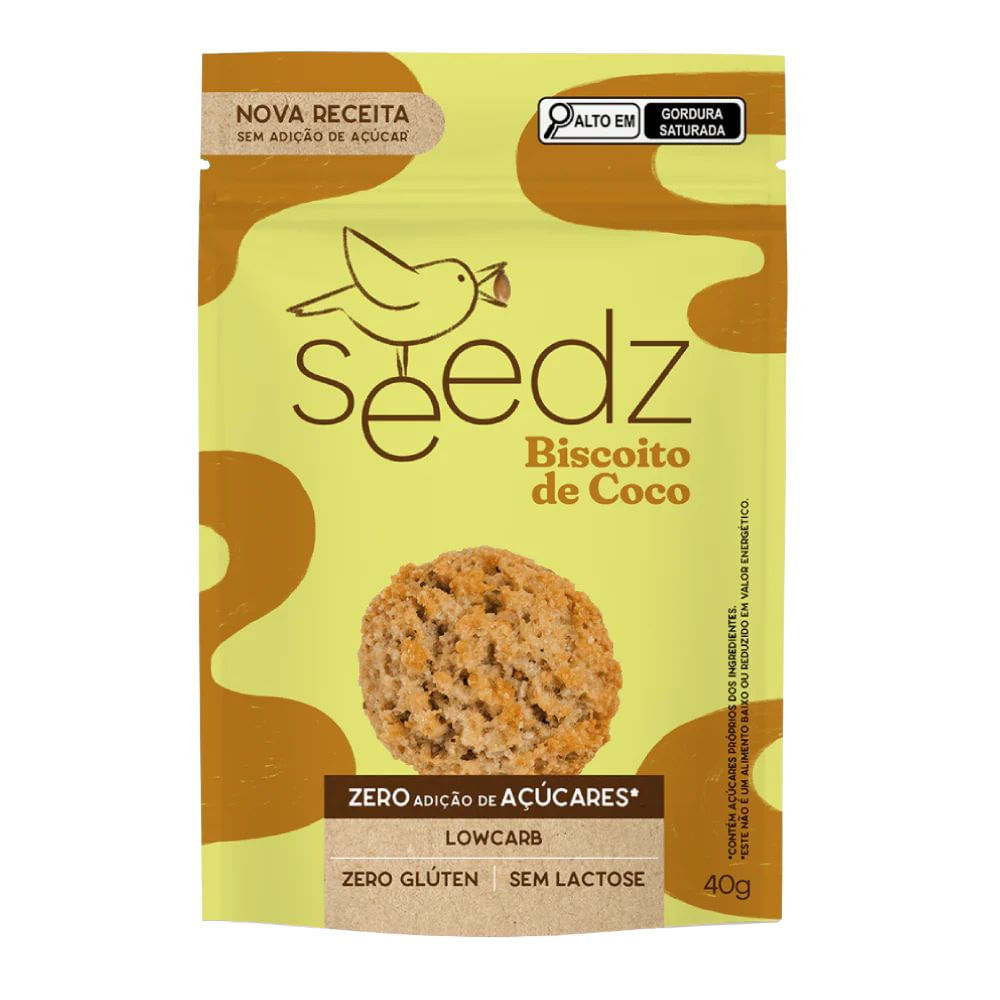 Seedz — Biscoito de Coco Low Carb 40g