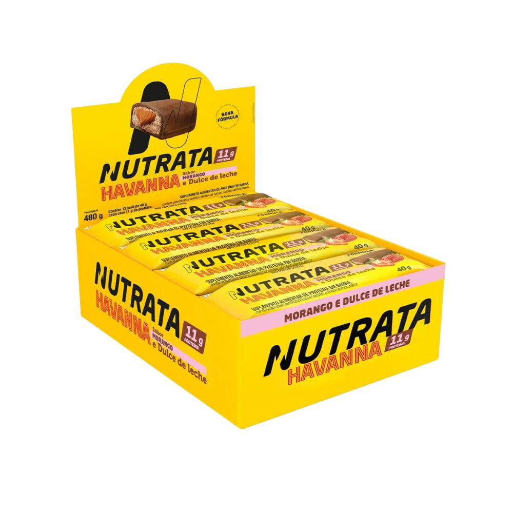 Nutrata — Barra Havanna Doce de Leite com Morango 12x40g